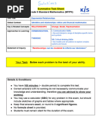 2023 Year 9 PSMT Report Template | PDF | Mathematics | Science