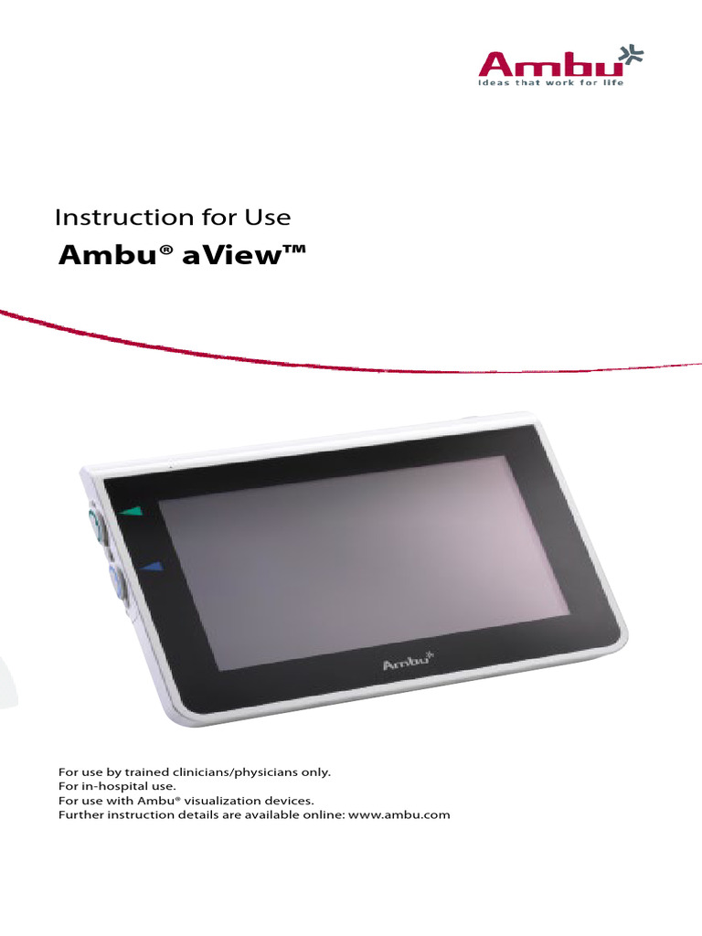 Ambu® Aview™: Instruction For Use | PDF | Monitor de computadora | Compatibilidad electromagnética