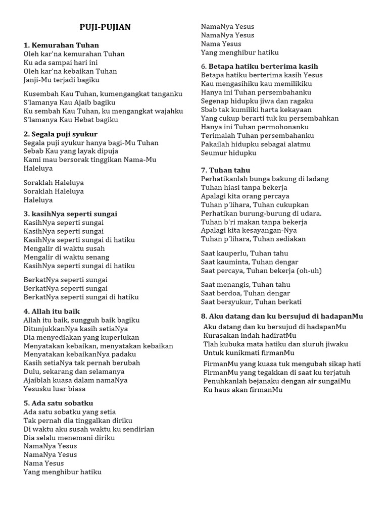 PUJI Pujian | PDF