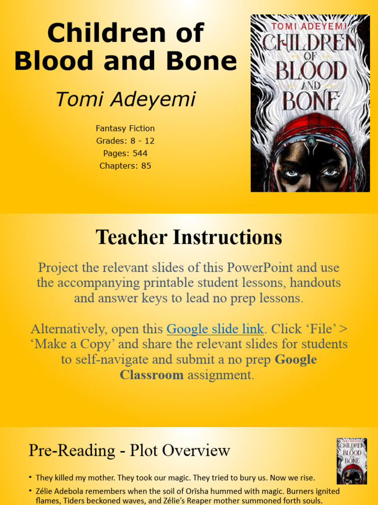Children of Blood and Bone Teaching Guide | PDF | Narration