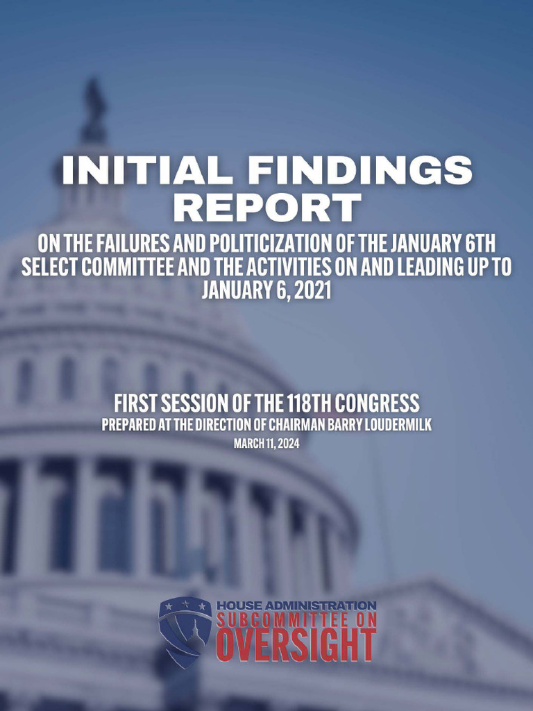 New House J6 Report Details Democrat Wrongdoing by Partisan Committee ...