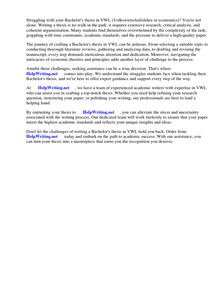 Bachelor Thesis VWL Themen | PDF | Thesis | Science