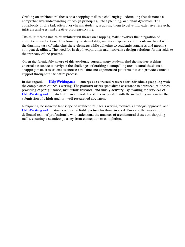 Architectural Thesis On Shopping Mall PDF | PDF | Electronic Publishing ...