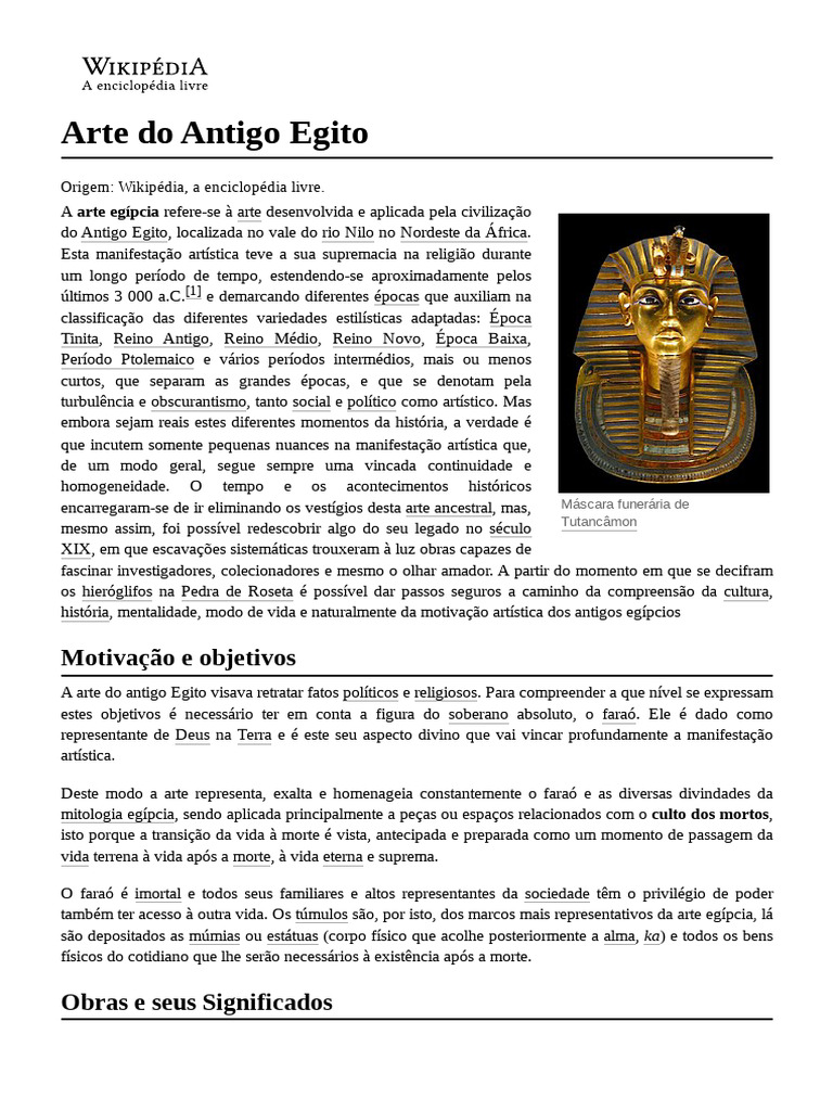Arte Do Antigo Egito | PDF