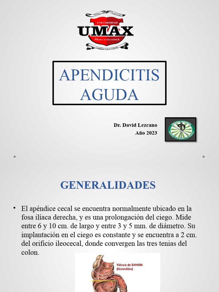 Apendicitis Aguda | PDF | Especialidades Medicas | Medicina CLINICA Apendicitis Aguda | PDF | Especialidades Medicas | Medicina CLINICA