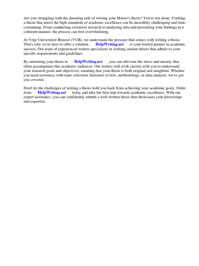 Master Thesis Vub | PDF | Thesis | Information