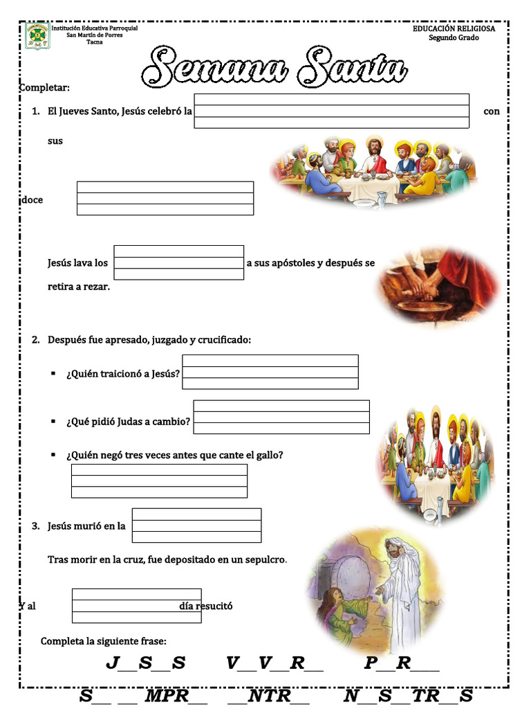 Ficha de Religión 05-04 | PDF