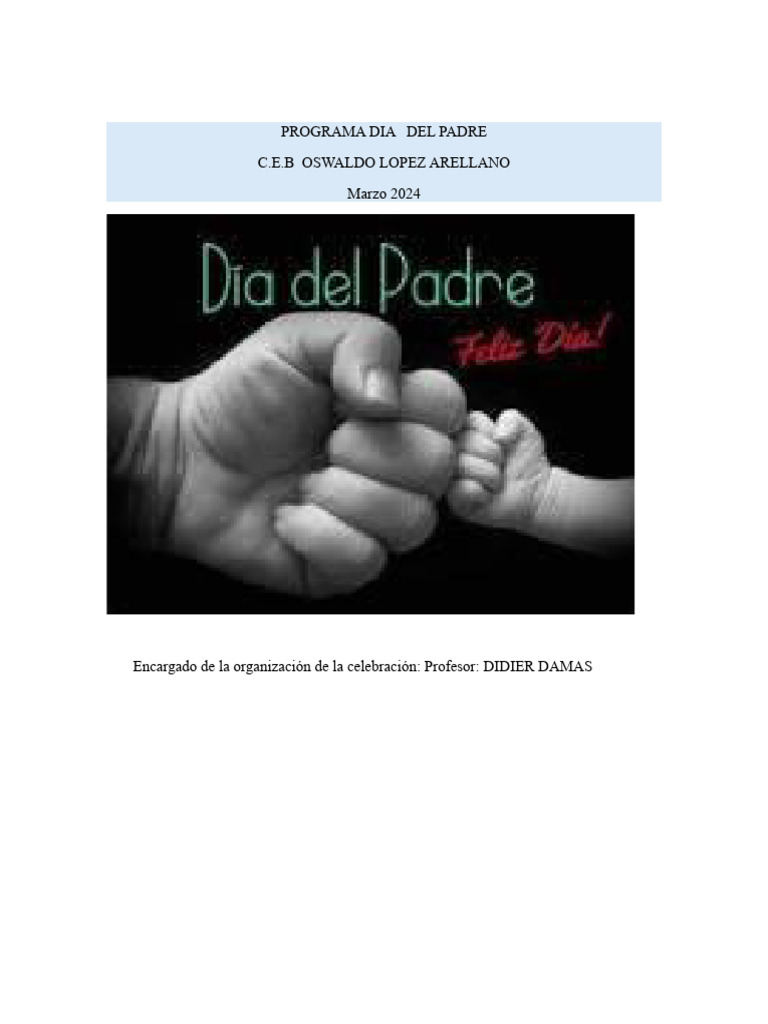 Programa Dia Del Padre 2024 Pamela | PDF