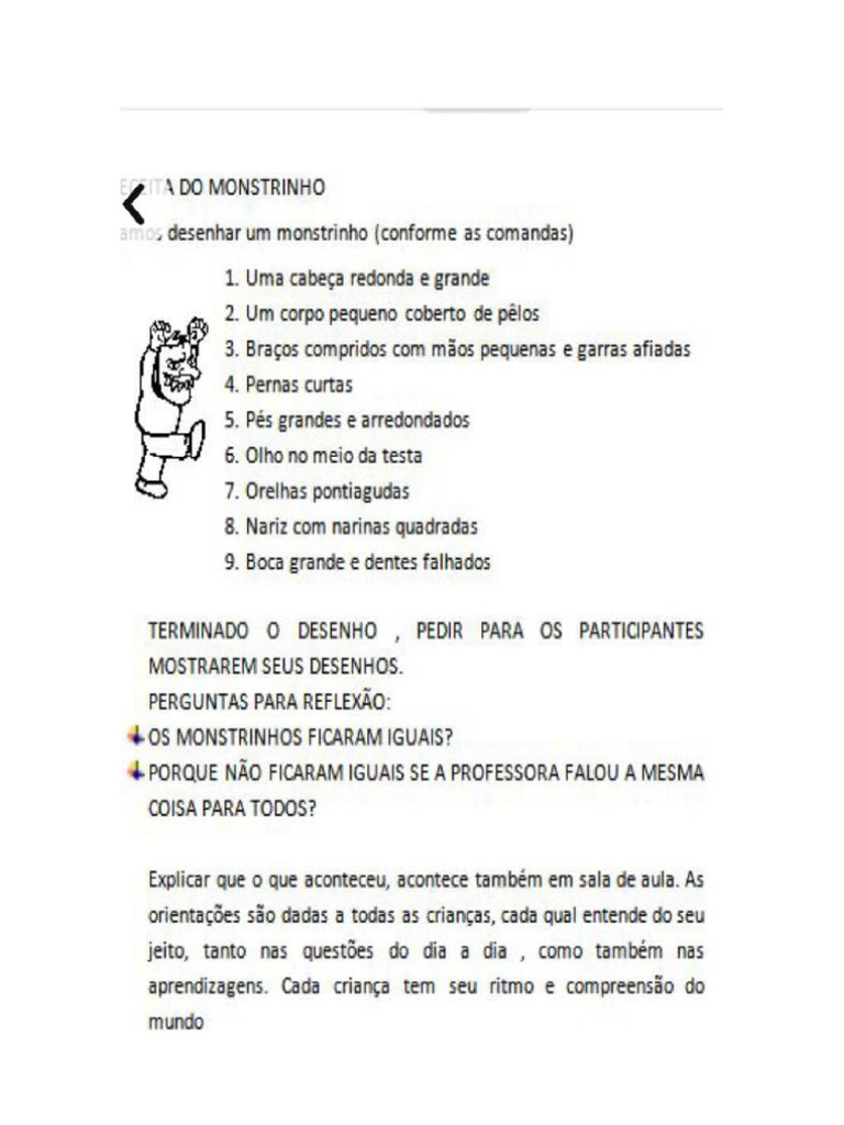 Dinâmica Do Monstrinho | PDF