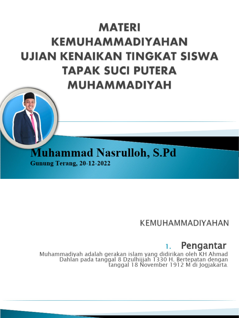 Materi KeMuhammadiyahan TSPM | PDF | Agama & Spiritualitas
