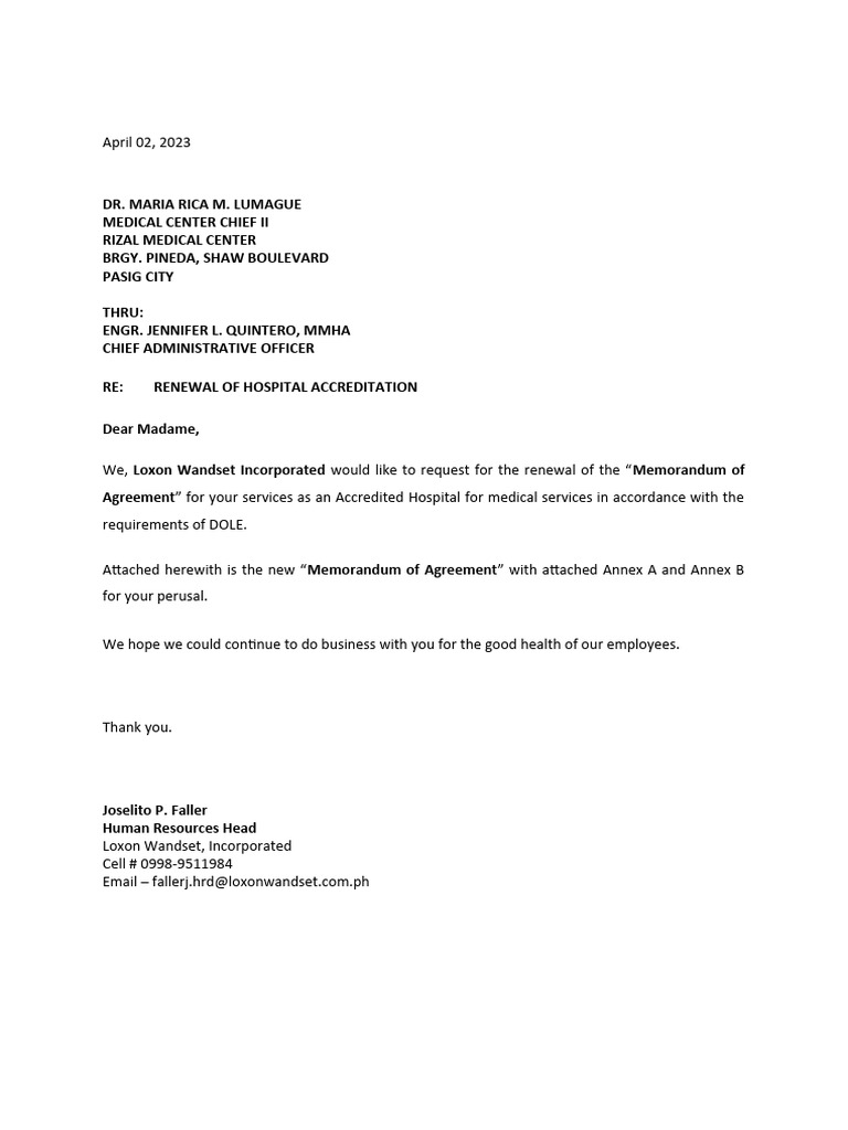 Letter For RMC 2023 | PDF