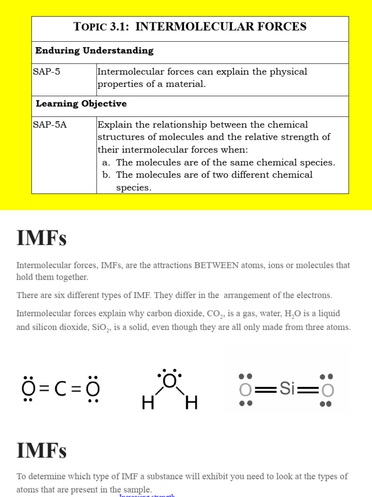 3.1 Intermolecular Forces-2 | PDF | Intermolecular Force | Chemical Bond