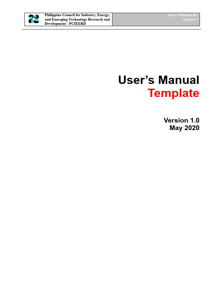 User's Manual Template | Download Free PDF | User (Computing) | Password