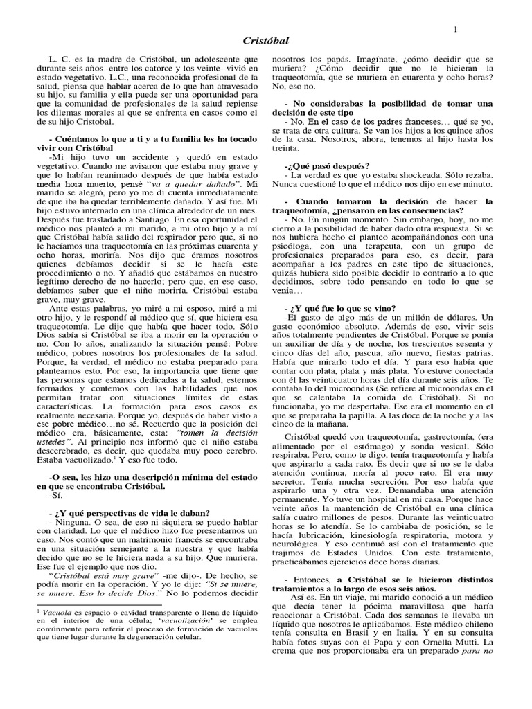Caso Cristóbal | PDF | Cuba | Medicina