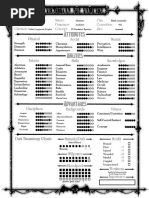 VTM V5 Character Sheet Template | PDF