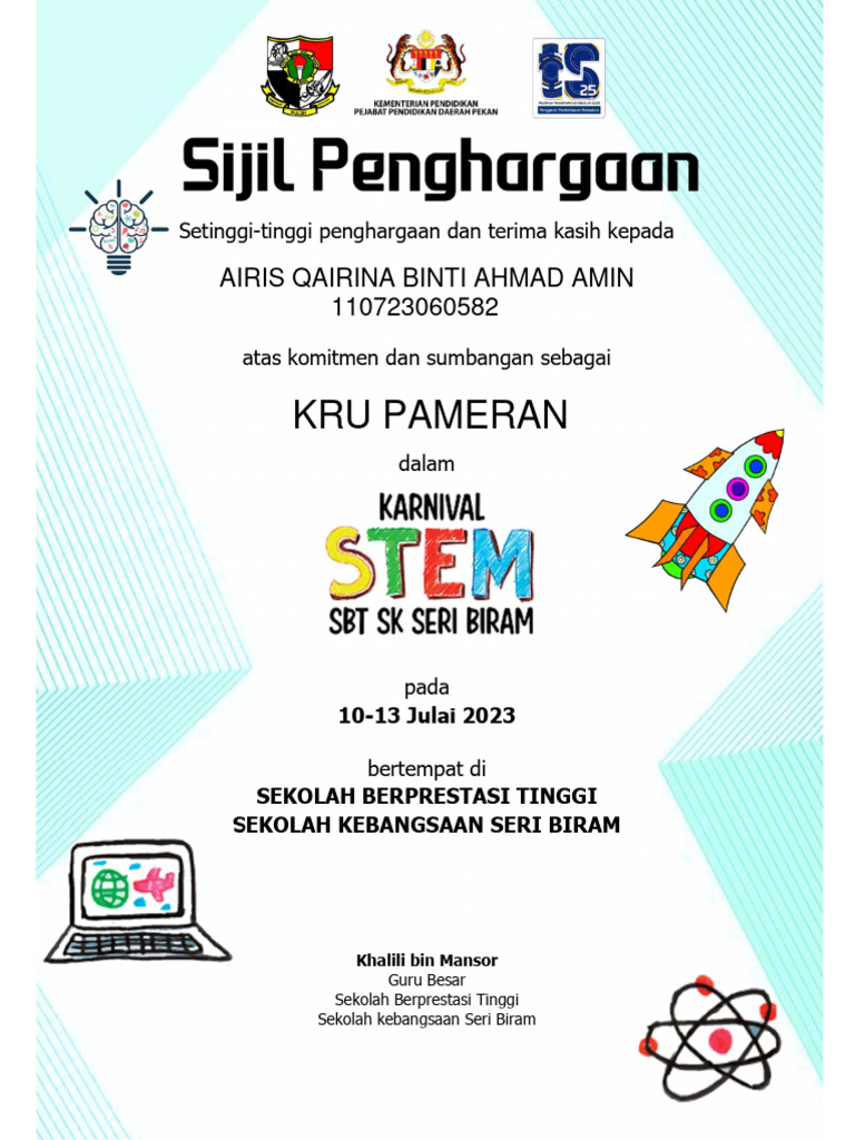 Sijil Ajk Pameran 3 | PDF