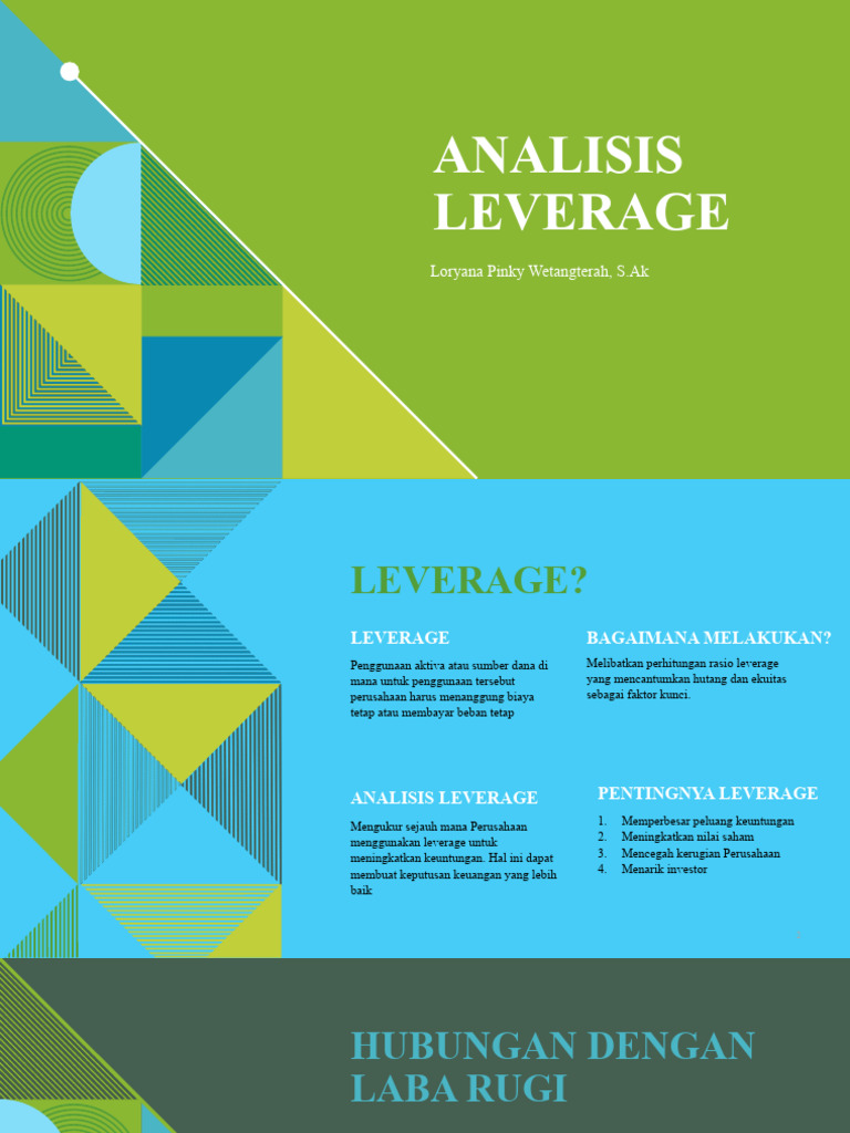 Analisis Leverage | PDF | Pengelolaan Keuangan & Uang