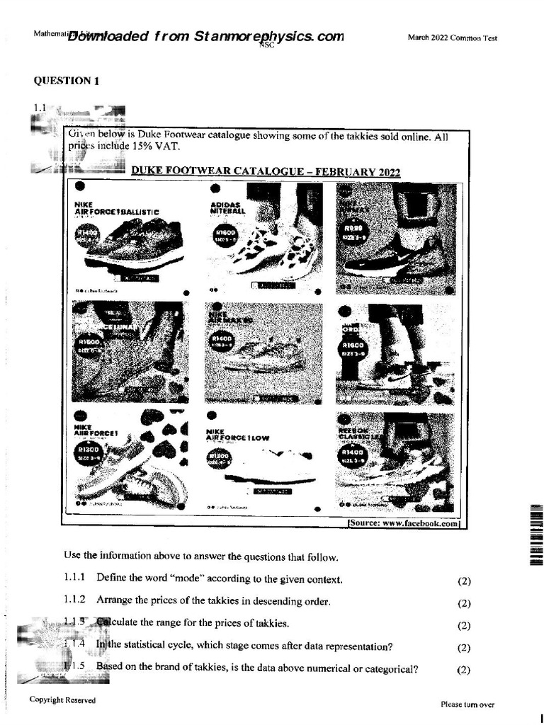Term 1 Grade 12 Math Literacy Revision | PDF