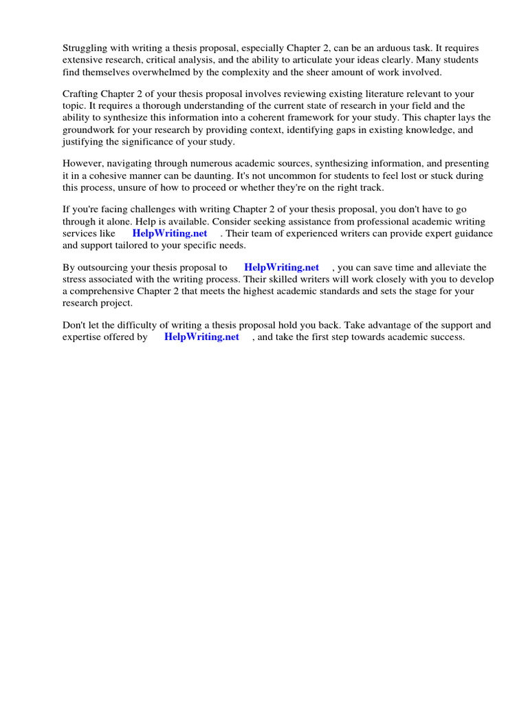 Example of Thesis Proposal Chapter 2 | PDF | Thesis | Scientific Method