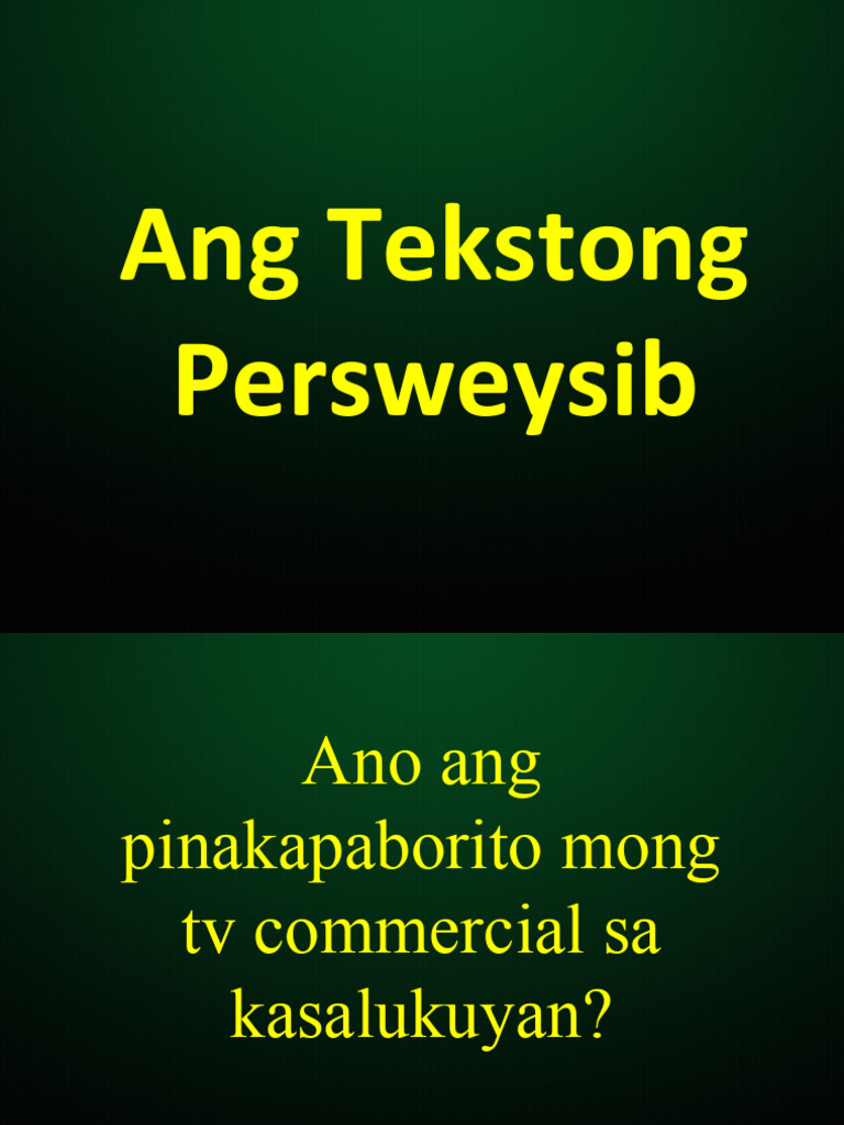 Tekstong Persuweysib | PDF