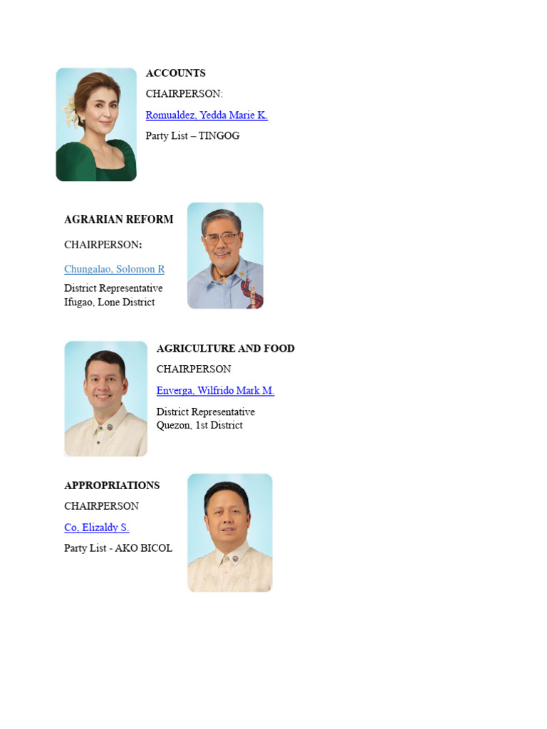 STANDING COMMITTEES | PDF