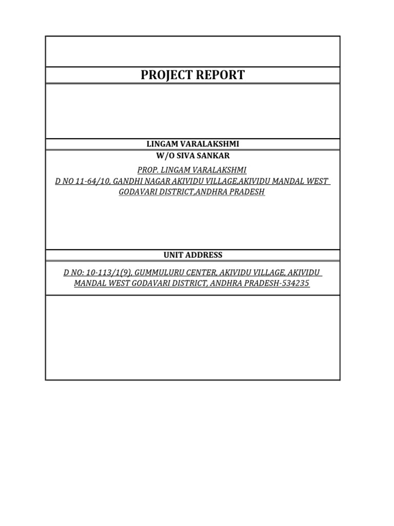 Varalakshmi Project Report Draft | PDF | Fixed Asset | Expense