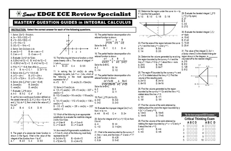 Integral Calculus Guides | PDF | Integral | Algebra