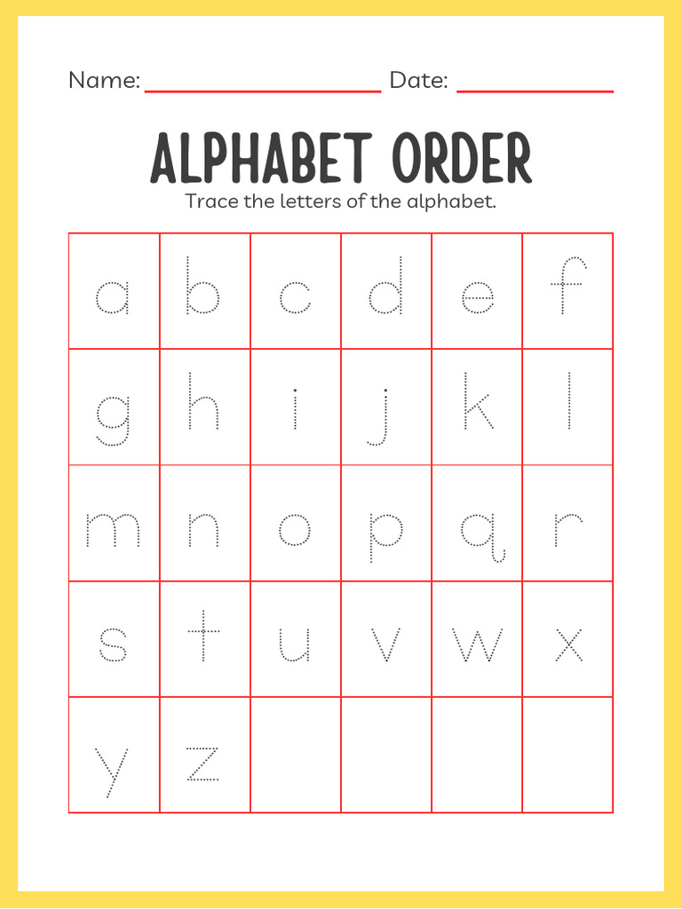 Alphabet Sheet | PDF
