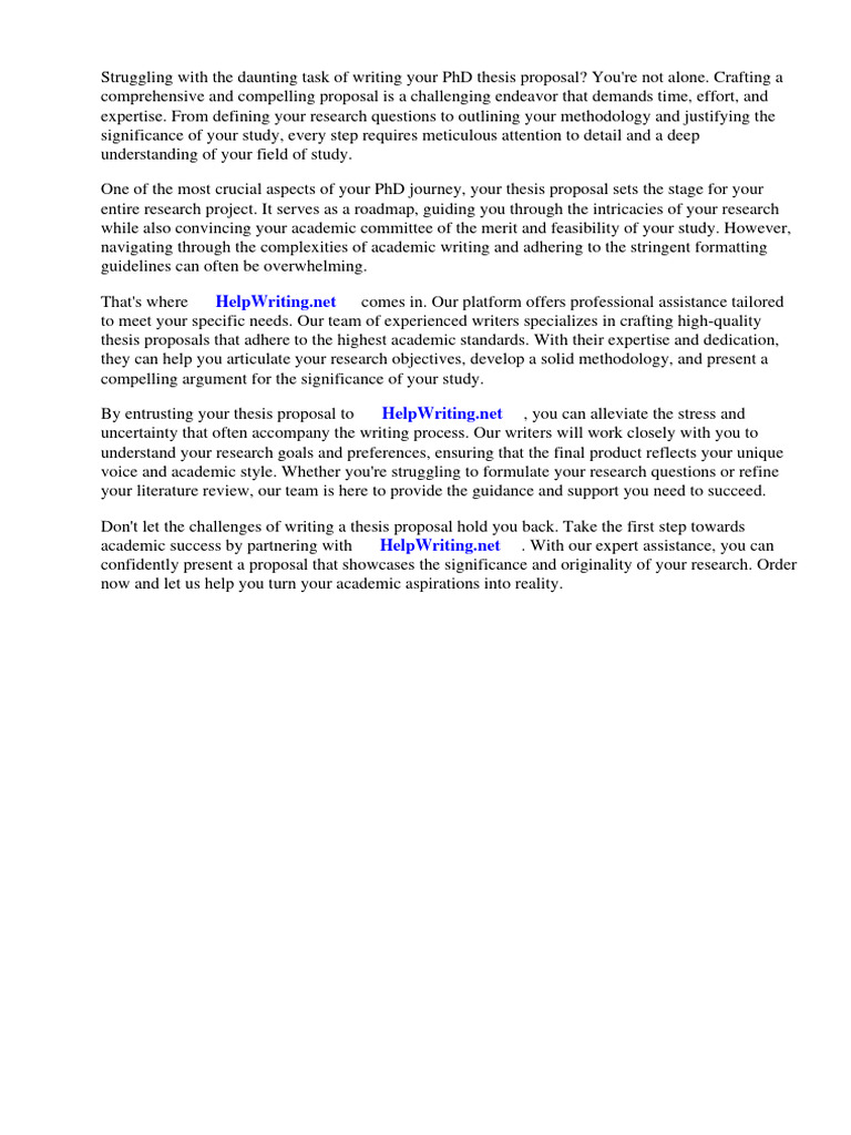 PHD Thesis Proposal Template | PDF | Thesis | Doctor Of Philosophy