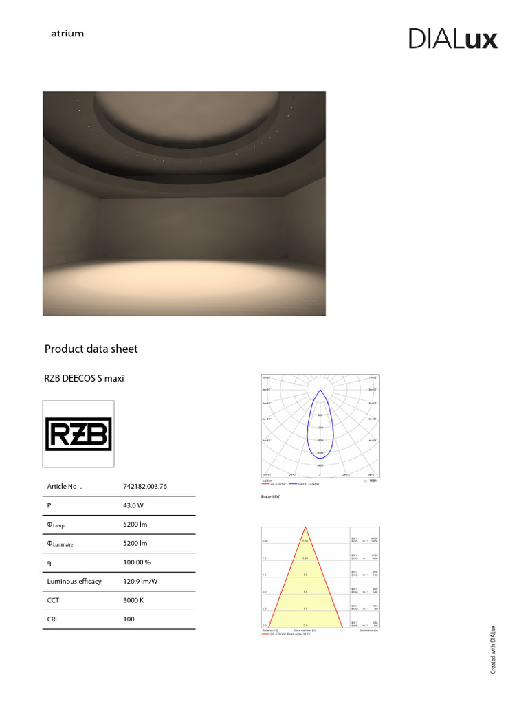Atrium - Report - Dialux Update | PDF