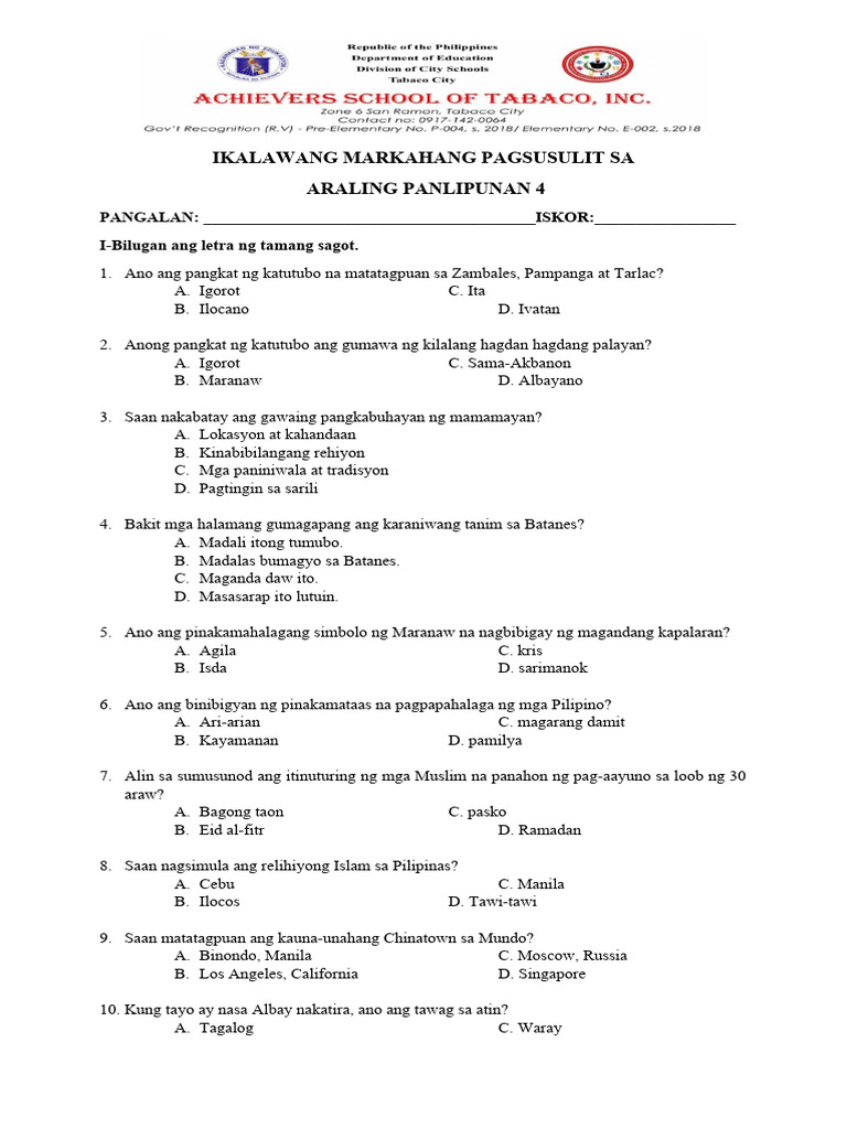2nd PT AP4 | PDF