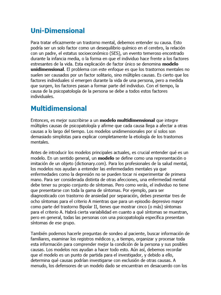 Unidimensional | PDF