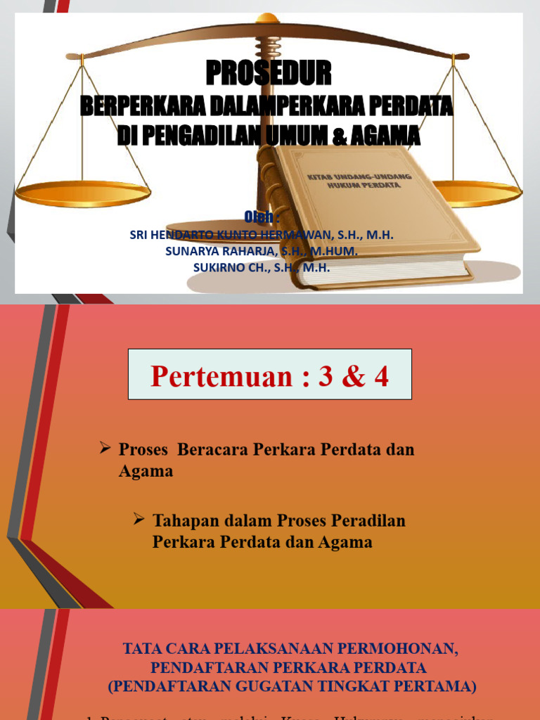 Prosedur Penanganan Perkara Perdata Agama - 3 | PDF