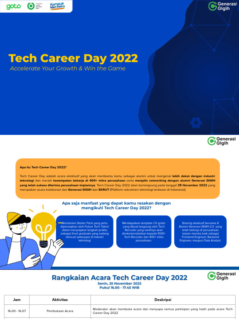 Tech Career Day 2022: Kesempatan Karir Teknologi | PDF | Komputer