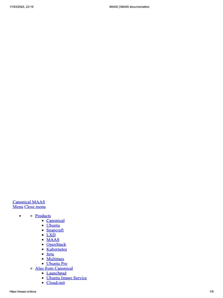 MAAS - MAAS Documentation | PDF