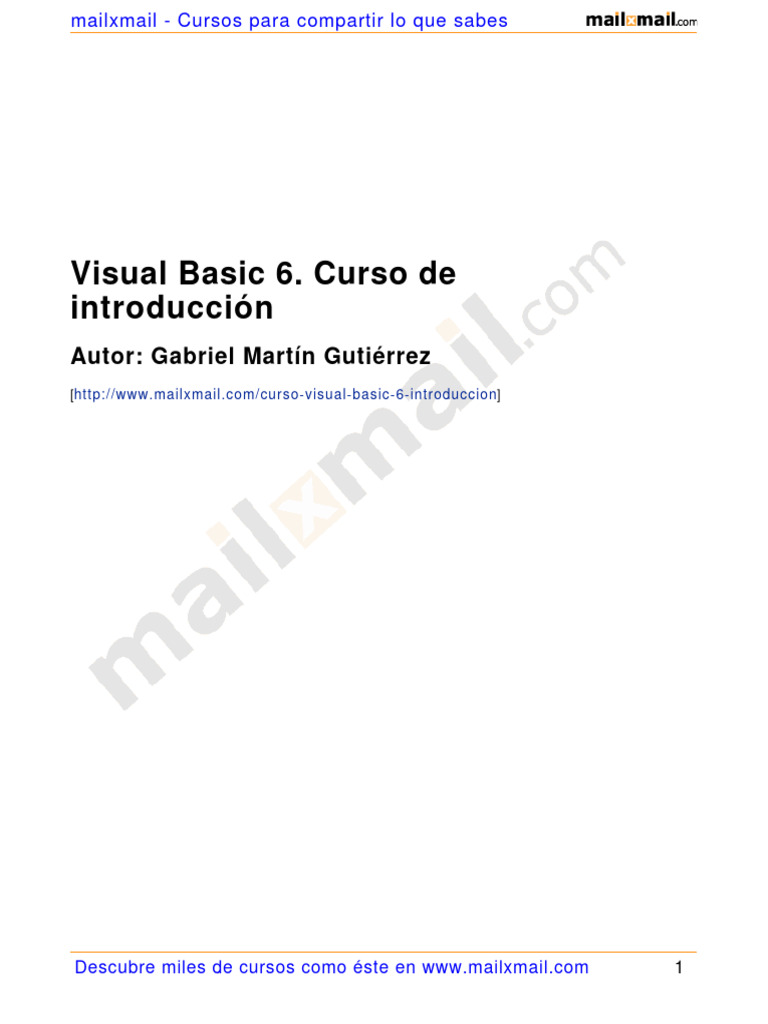 visual-basic-6-introduccion-24256 | PDF | Básico | Bases de datos