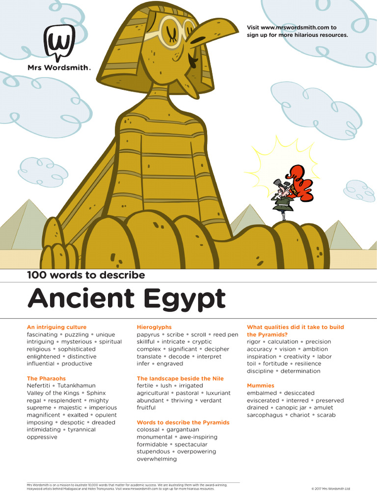 Ancient Egypt: 100 Words To Describe | PDF | Ancient Africa | African ...