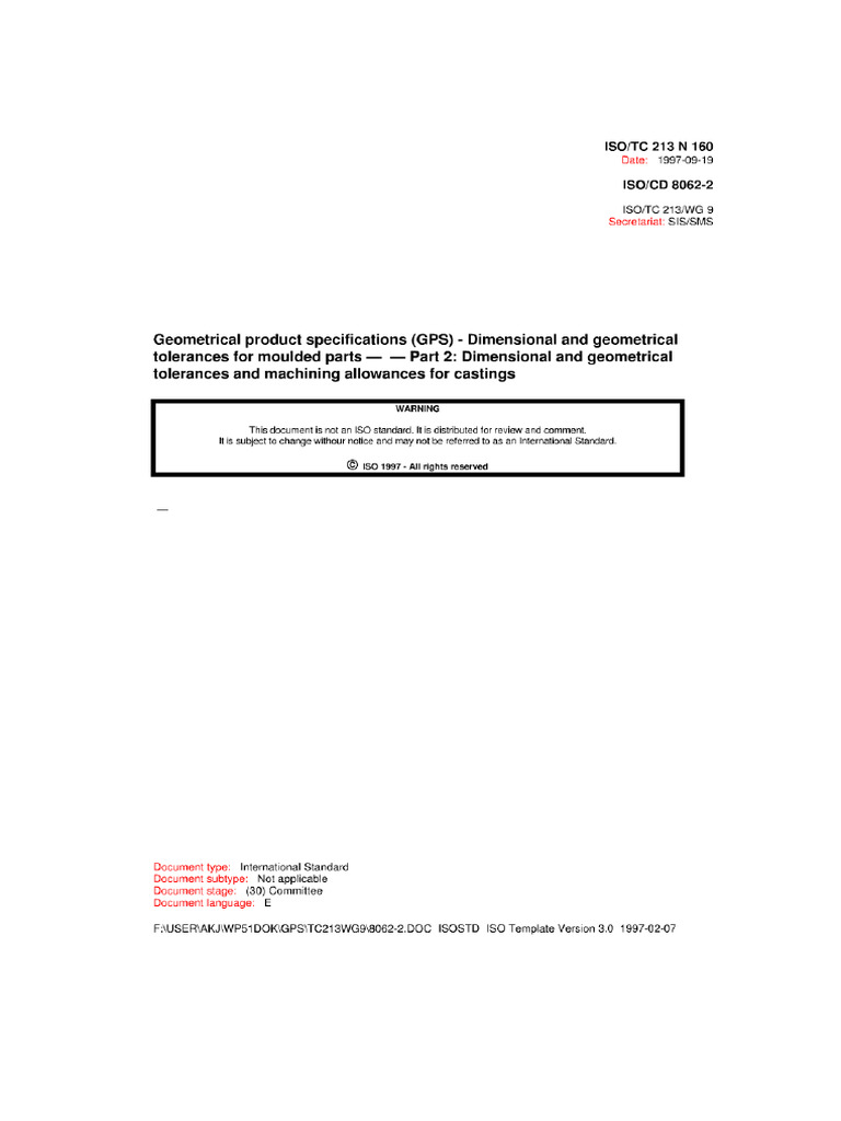 Iso 8062 2 2013 | PDF