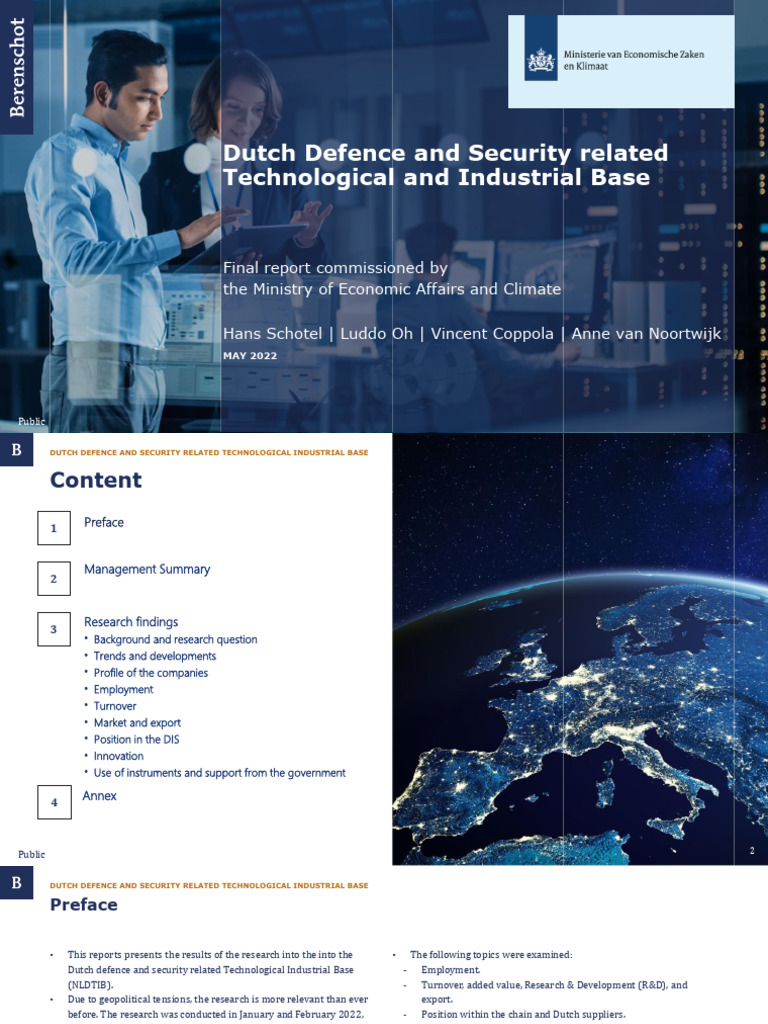 Dutch Defense and Security Technological and Industrial Base | PDF ...