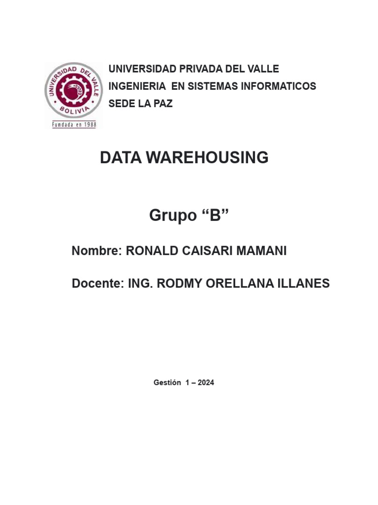 Introducción al Data Warehousing | PDF | Almacén de datos | Bases de datos