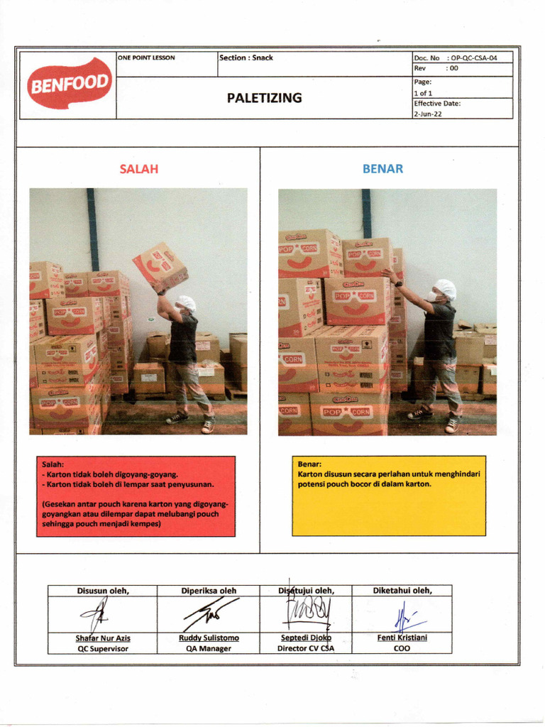 OPL Paletizing CSA | PDF