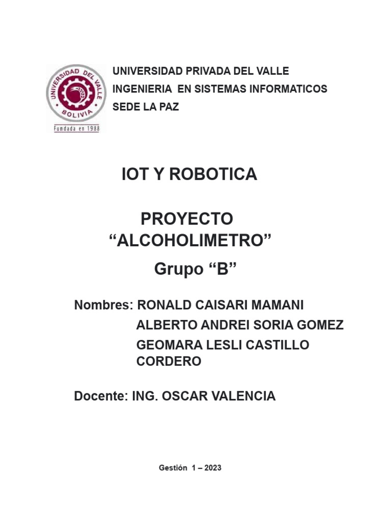 Iot informe proyecto | PDF