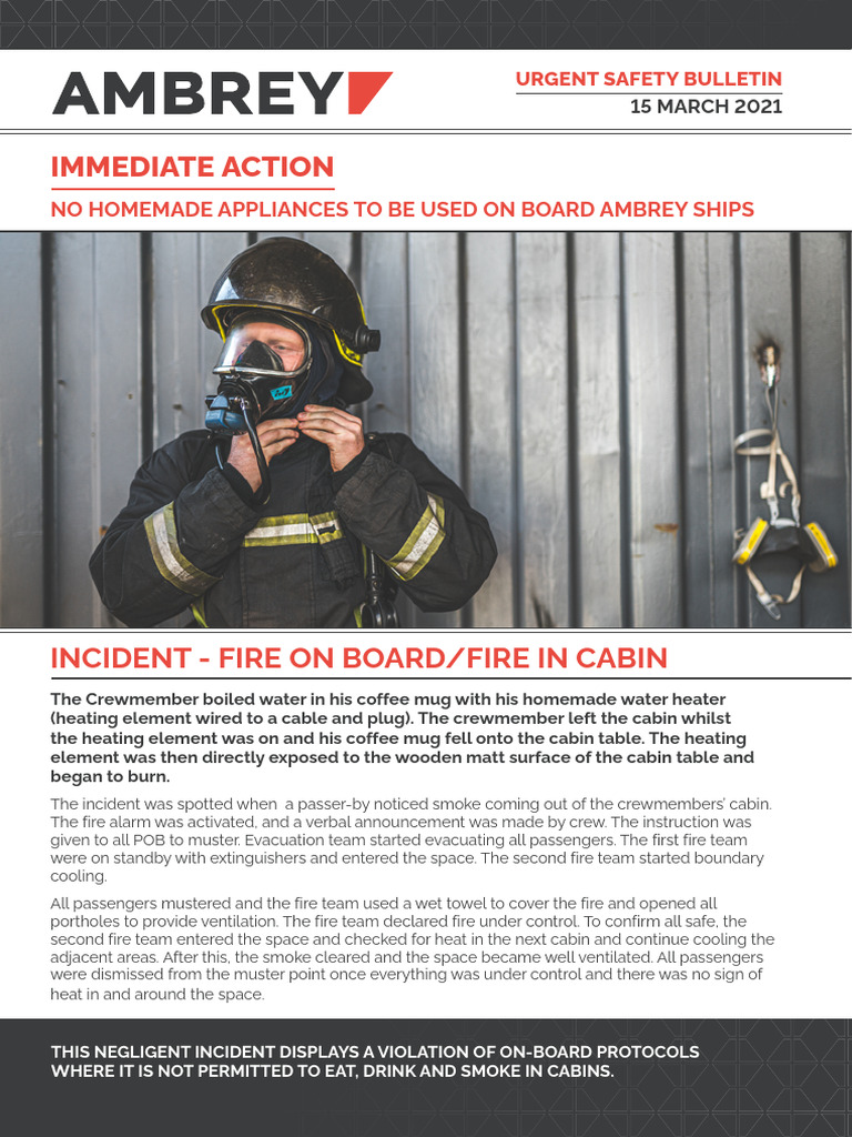AMBREY - Urgent Safety Bulletin - 15march2021 | PDF