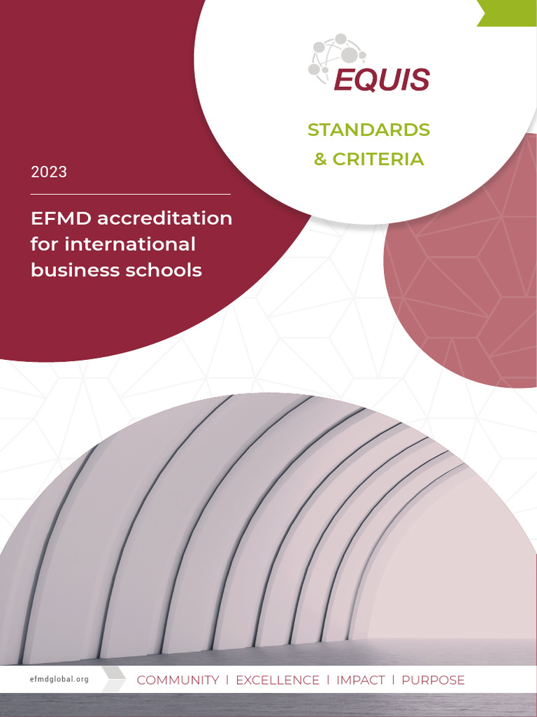 2023 EQUIS Standards and Criteria | PDF | Governance | Strategic Planning