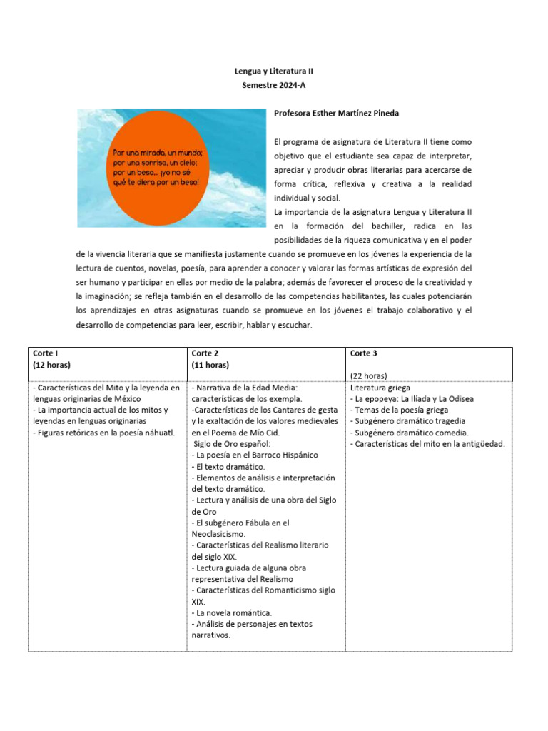 Temario 2024A Lite 2 (3) | PDF | Poesía