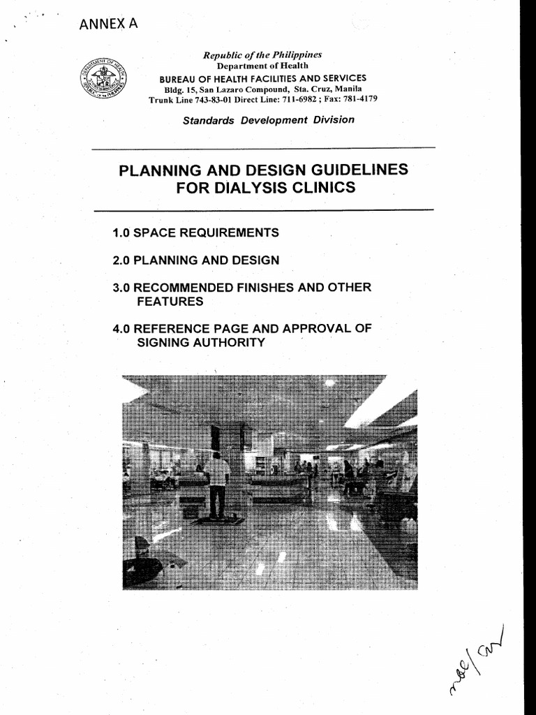 Dialysis Center - DOH Guidelines | PDF