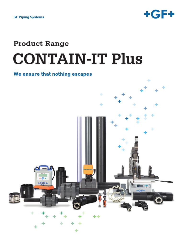 Gfps 00018 Product Range Contain It Plus en | PDF | Pipe (Fluid Conveyance) | Valve