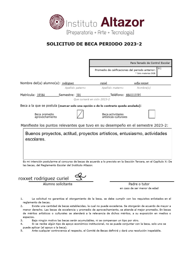 Formato Solicitud | PDF