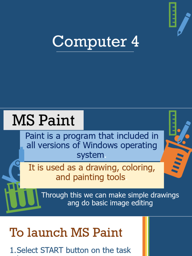 MS Paint Computer | PDF | Software | Computing