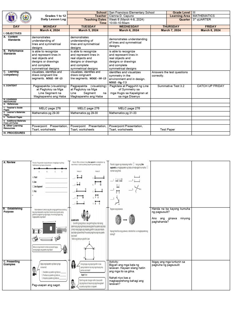 Dll-Mathematics-Q3-Week 6 | PDF